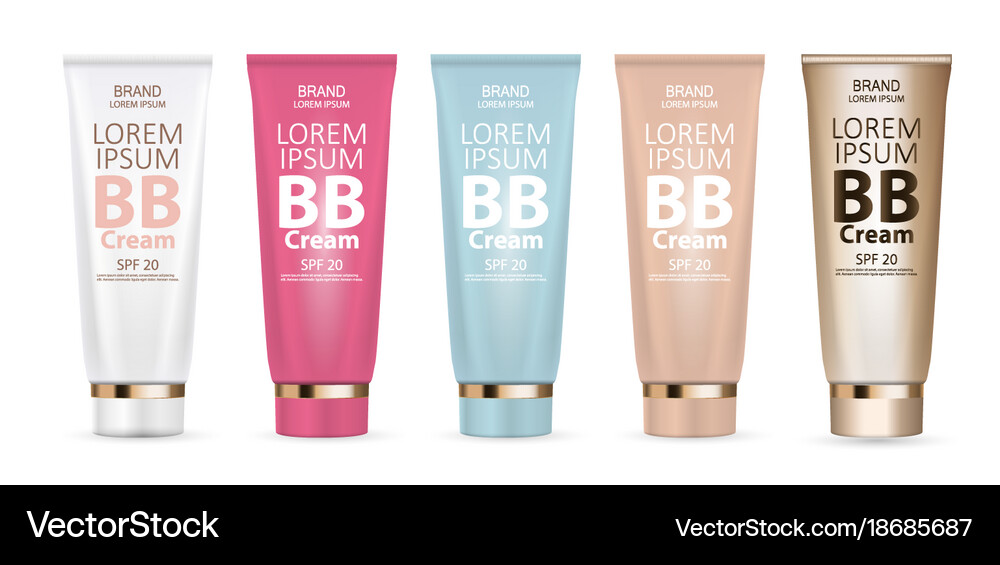 Bb cream bottle template for ads or magazine Vector Image