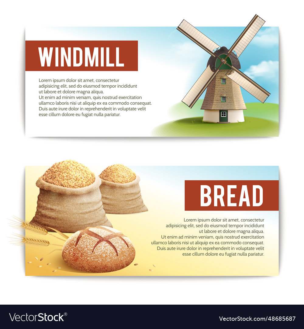 Bread banner set Royalty Free Vector Image - VectorStock