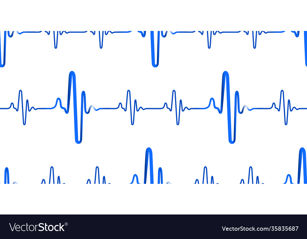 Cardiogram seamless pattern Royalty Free Vector Image