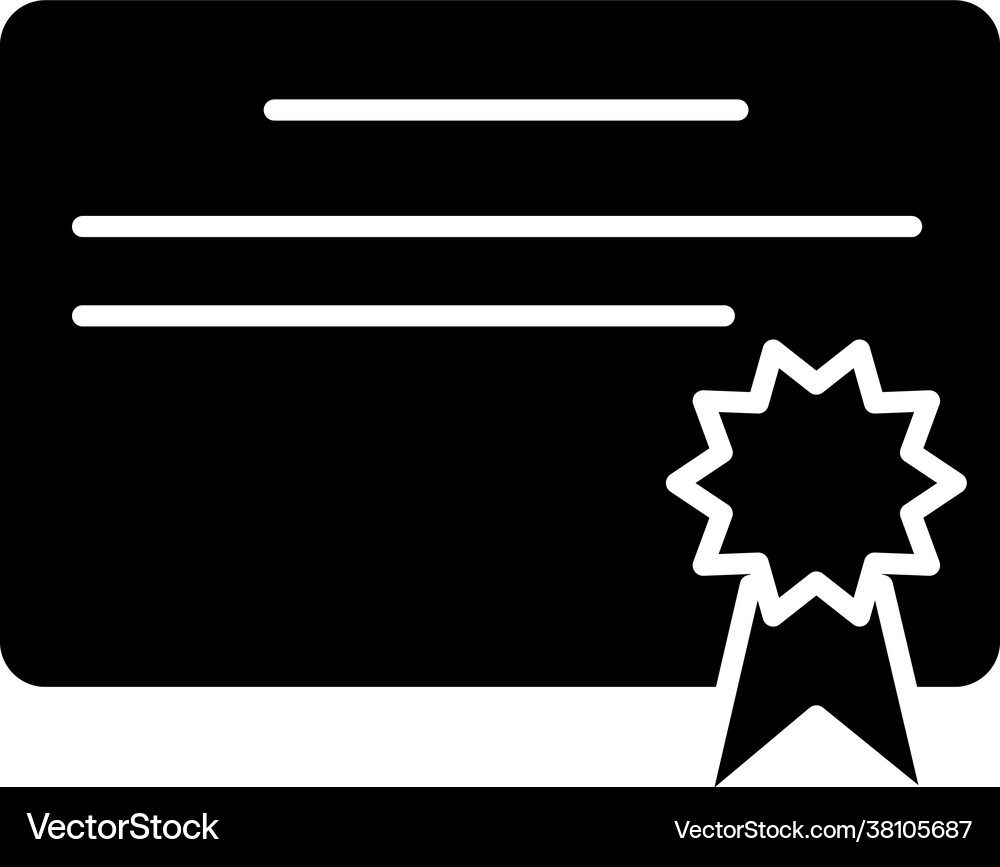 Certificate icon template Royalty Free Vector Image