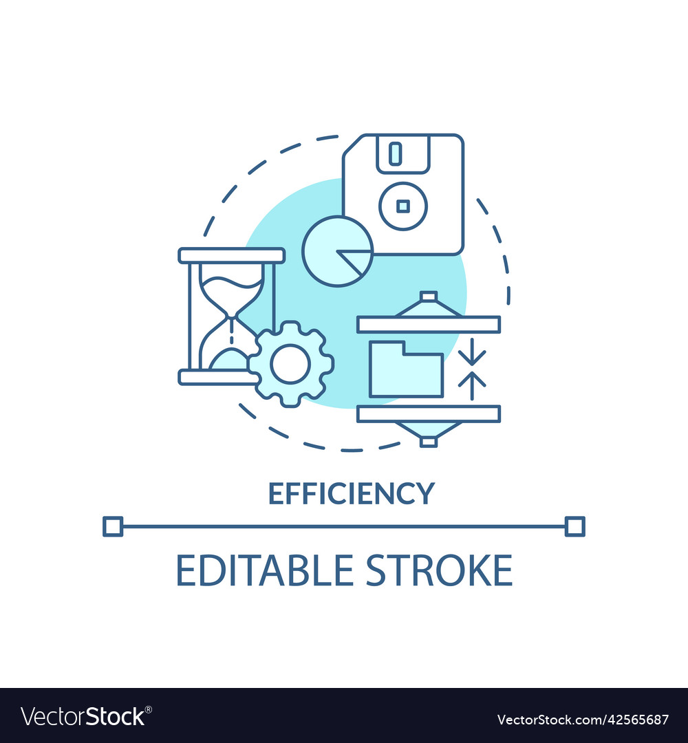 Efficiency turquoise concept icon Royalty Free Vector Image Efficiency turquoise concept icon Royalty Free Vector Image