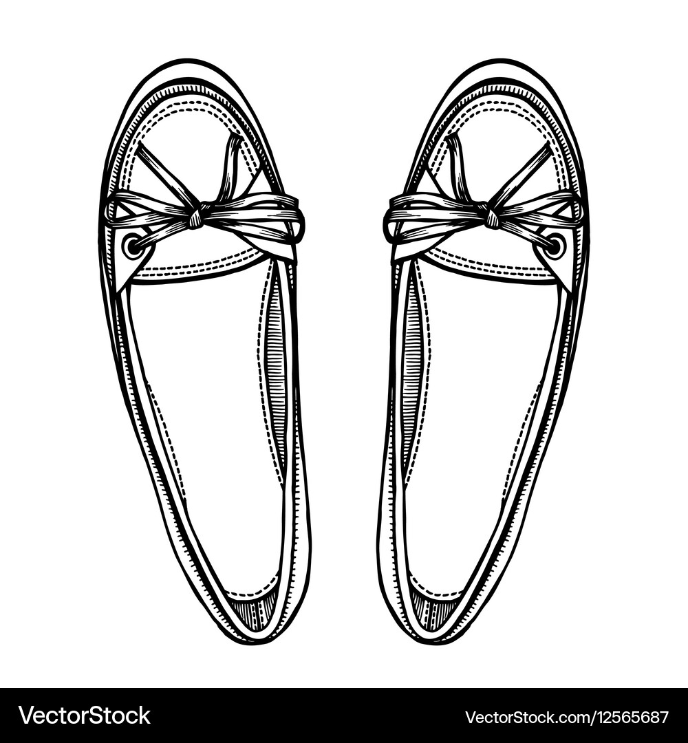 Female shoes over white Royalty Free Vector Image