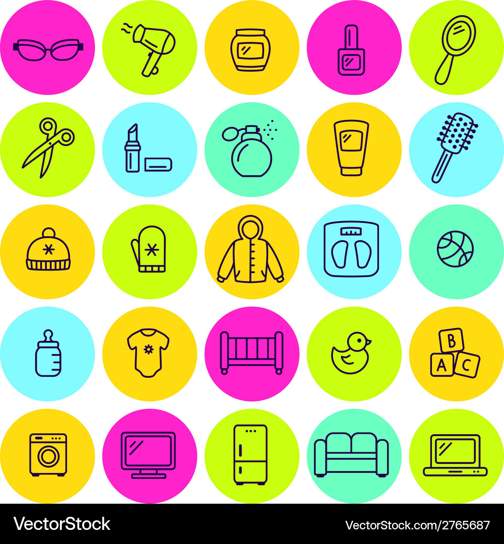 Set of different shop icons Royalty Free Vector Image
