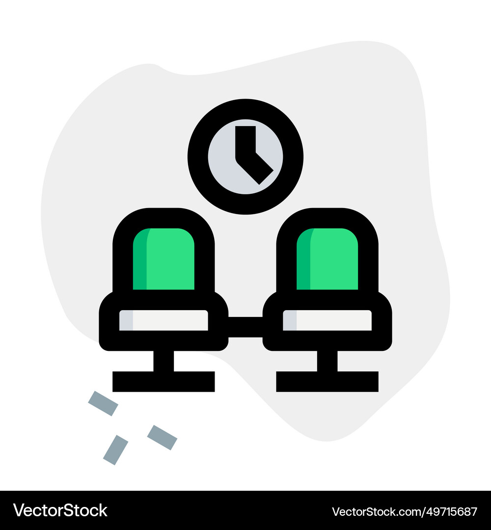 Space for individuals to wait comfortably Vector Image