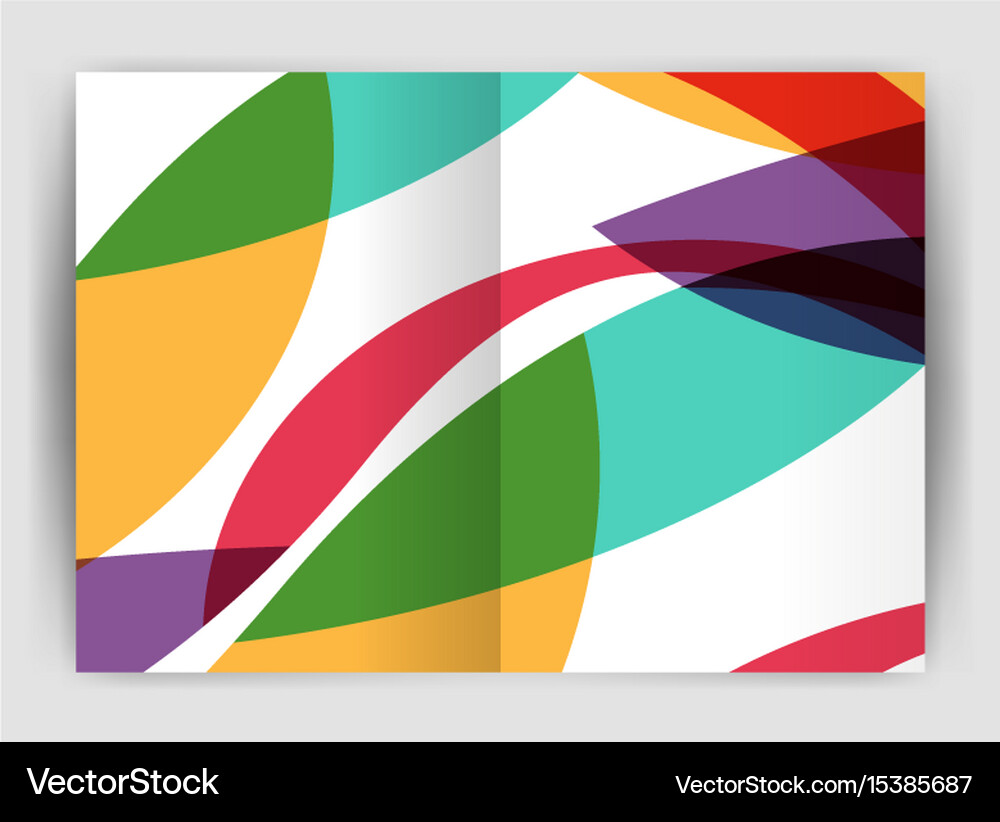 Wave design business brochure or annual report Vector Image