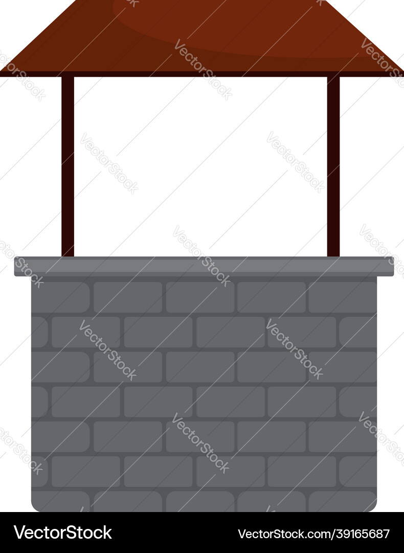 Wishing well on a white background Royalty Free Vector Image