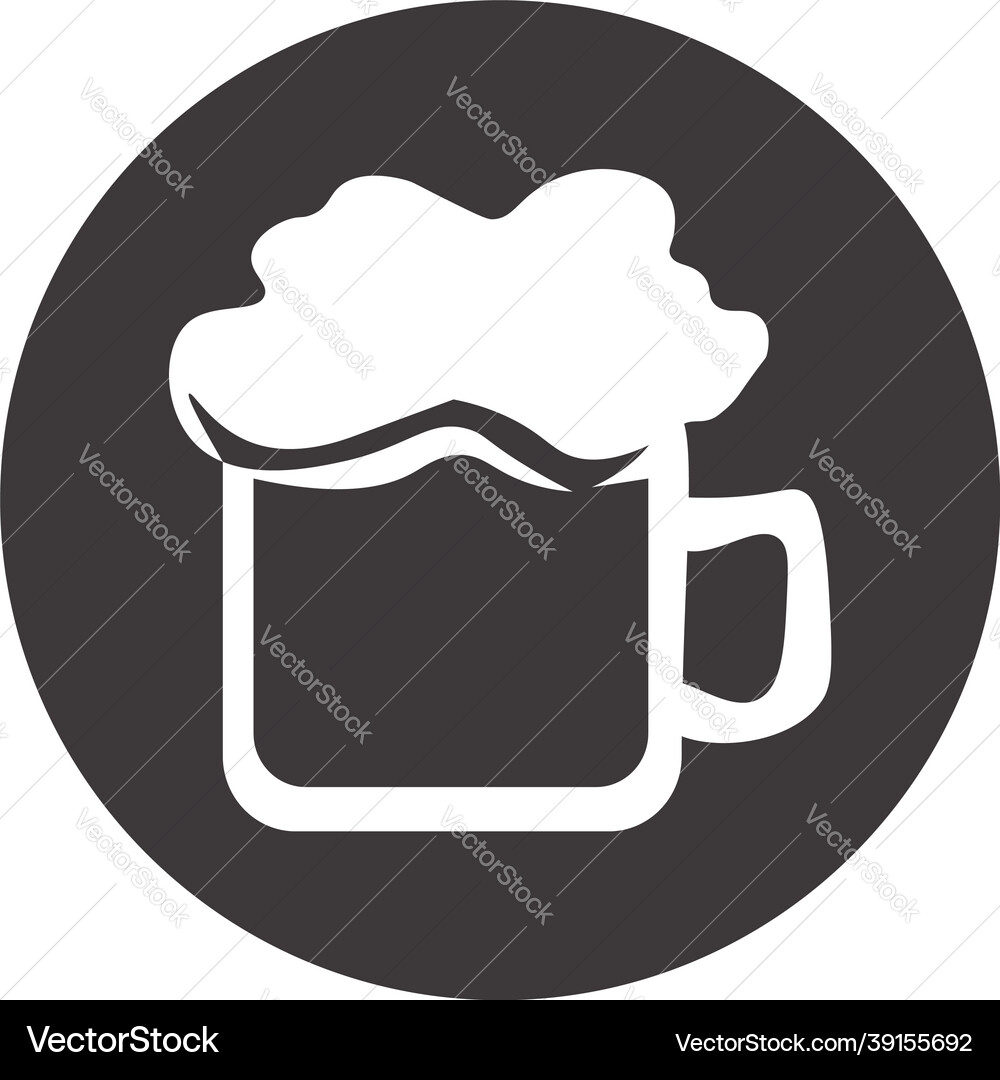 Beer in a jug icon on white background Royalty Free Vector