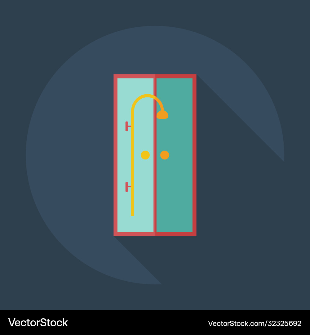 Flat modern design with shadow icons shower room Vector Image