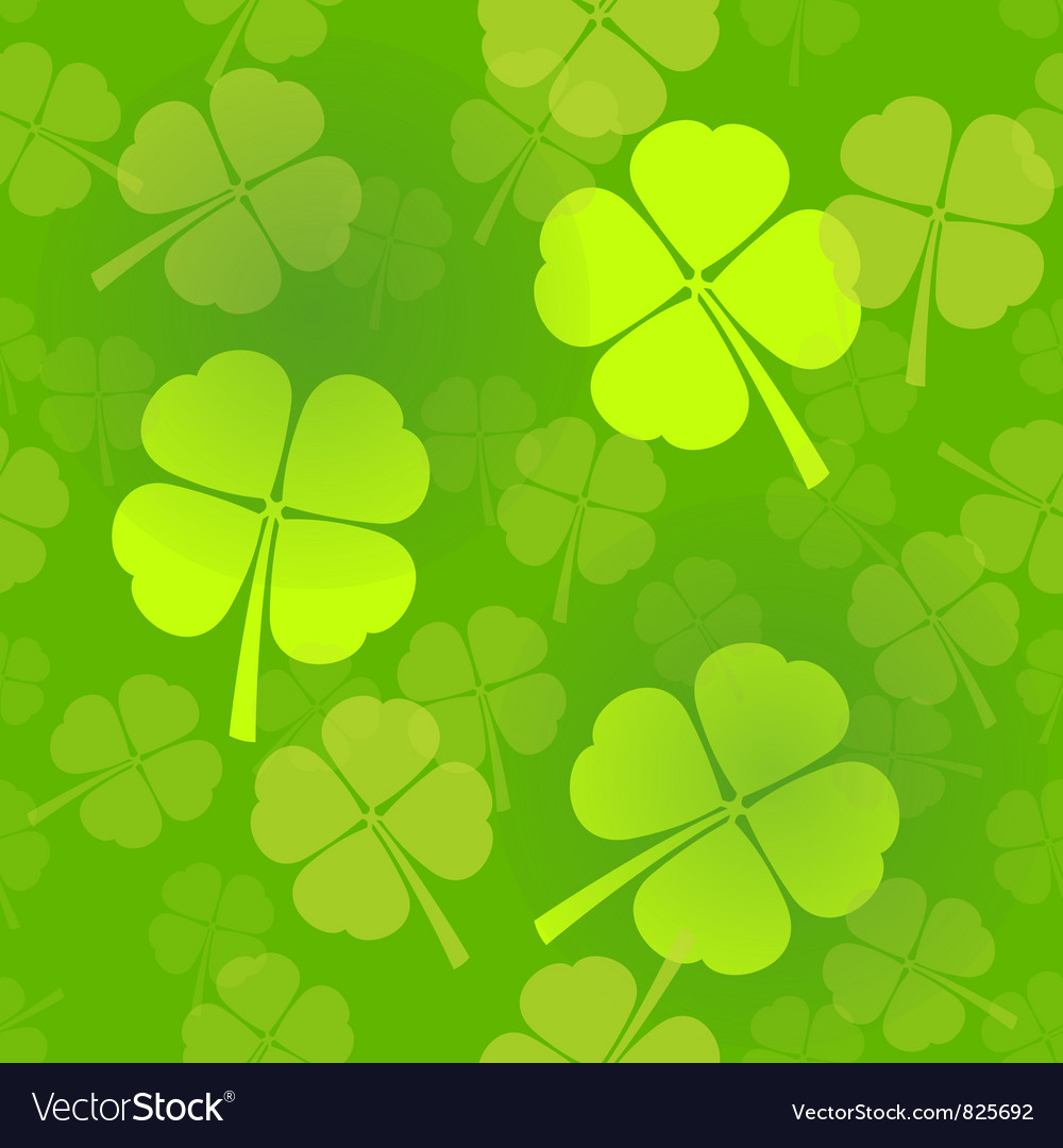 Four-leaf clover pattern Royalty Free Vector Image