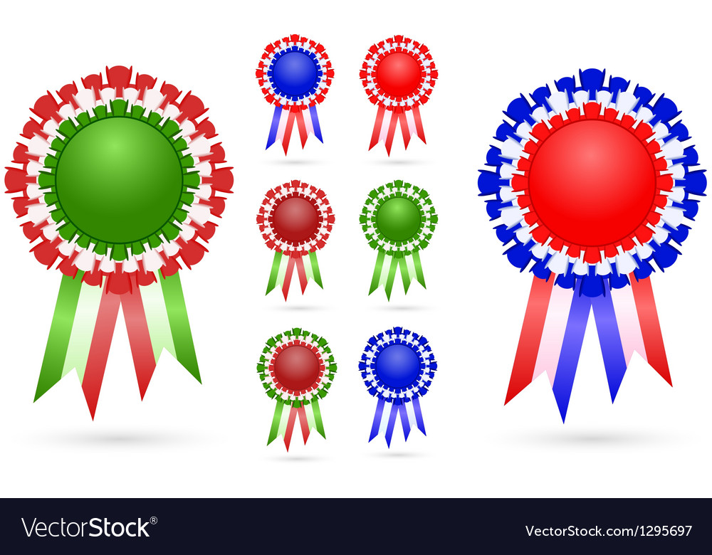 Blank rosette set Royalty Free Vector Image - VectorStock
