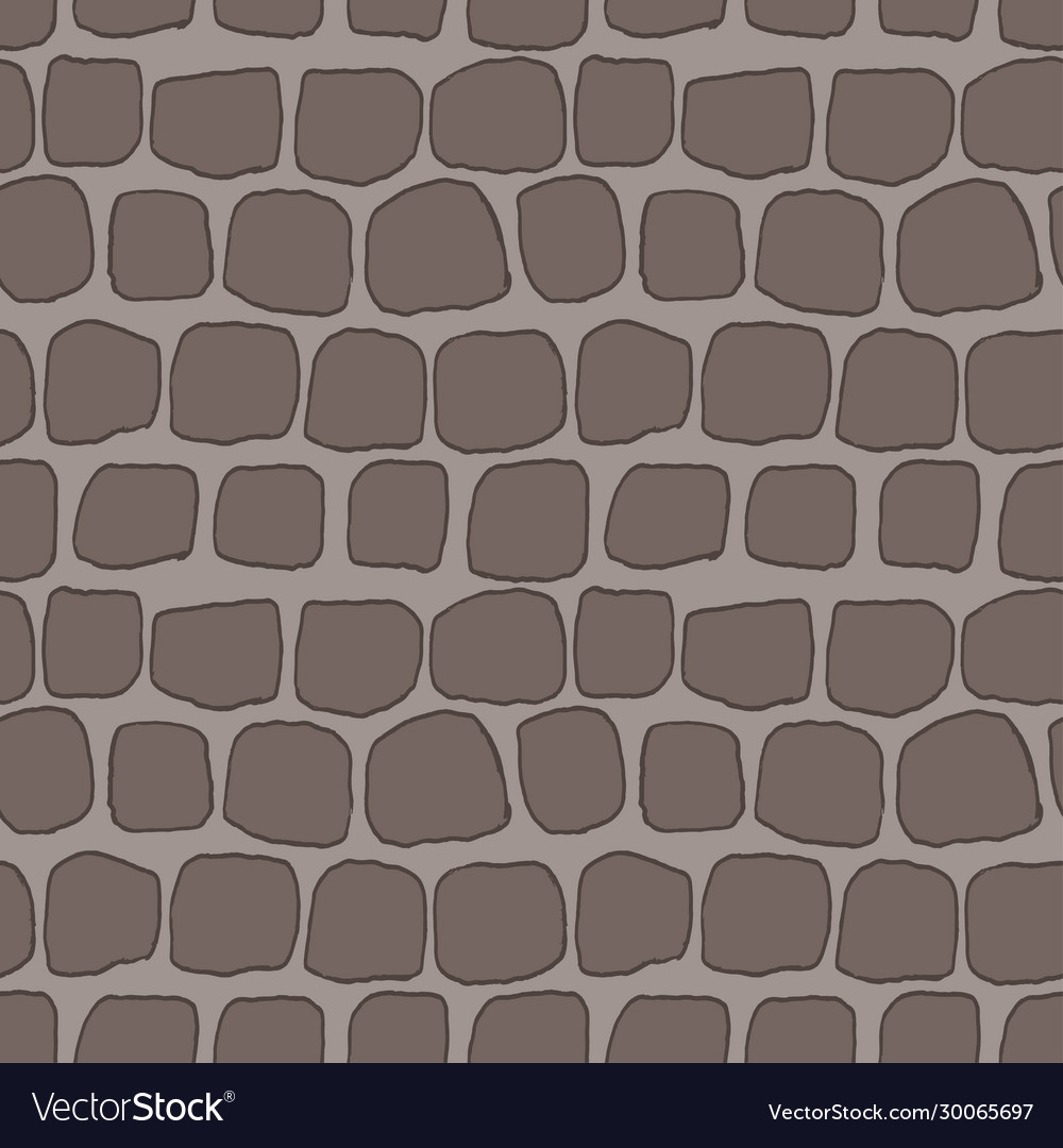 Bricks handdrawn seamless gray pattern Royalty Free Vector