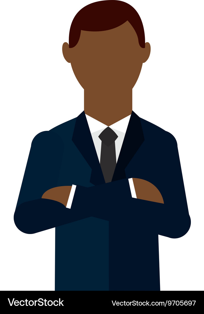 Businessman standing isolated icon design Vector Image