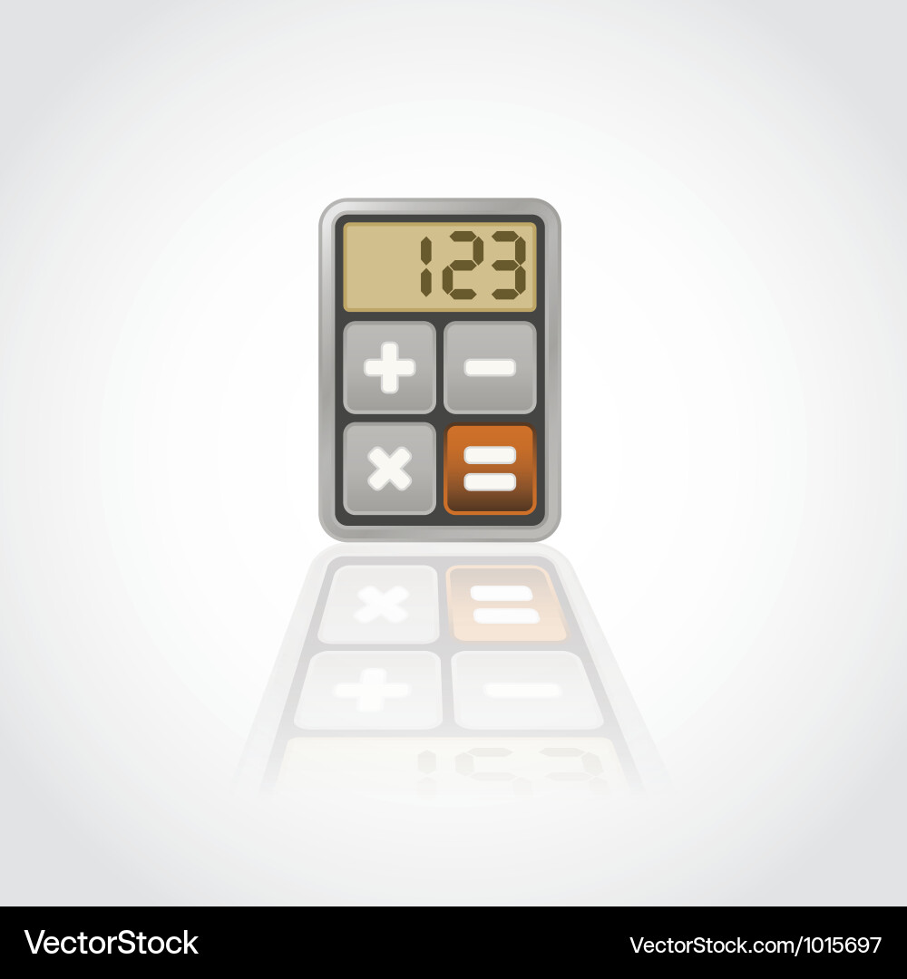 Calculator application icon Royalty Free Vector Image