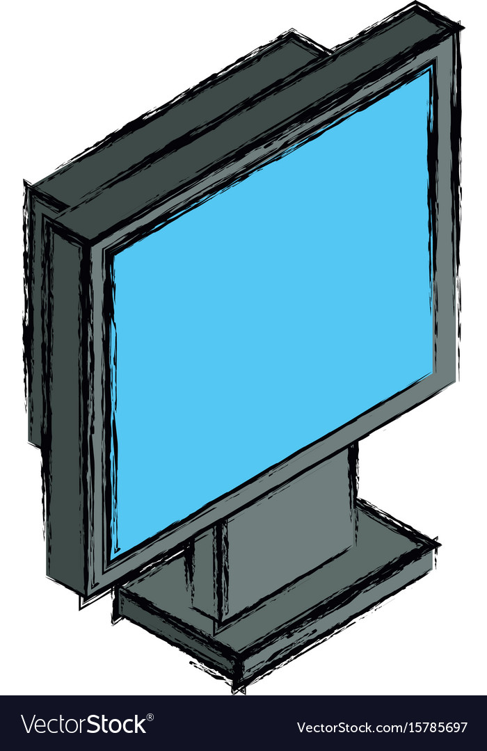 Computer screen 3d Royalty Free Vector Image - VectorStock