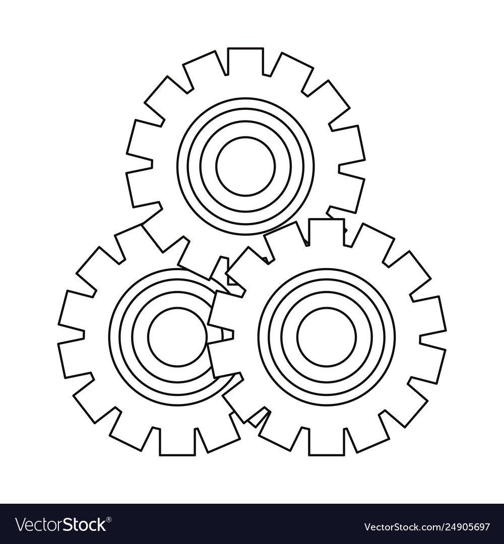 Gears wheel engine Royalty Free Vector Image - VectorStock