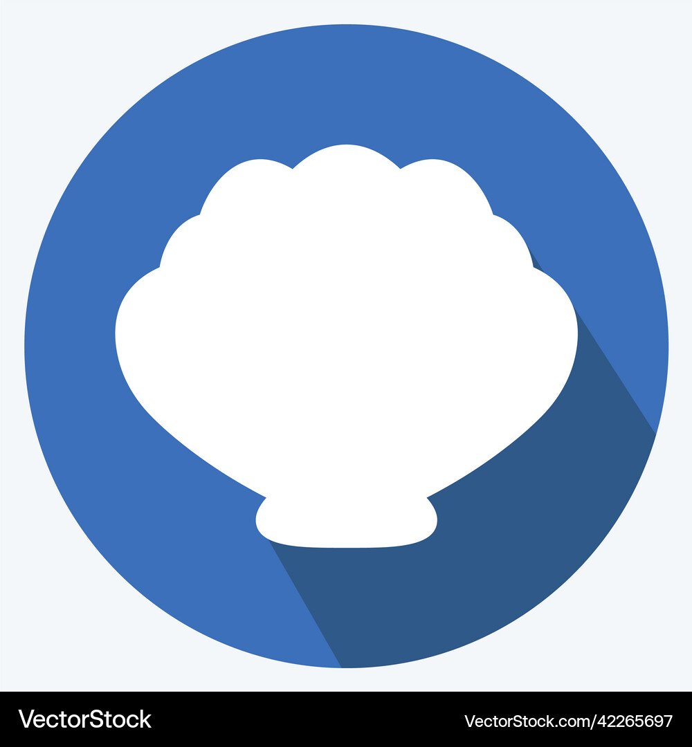 Icon sea shell suitable for sea symbol long Vector Image
