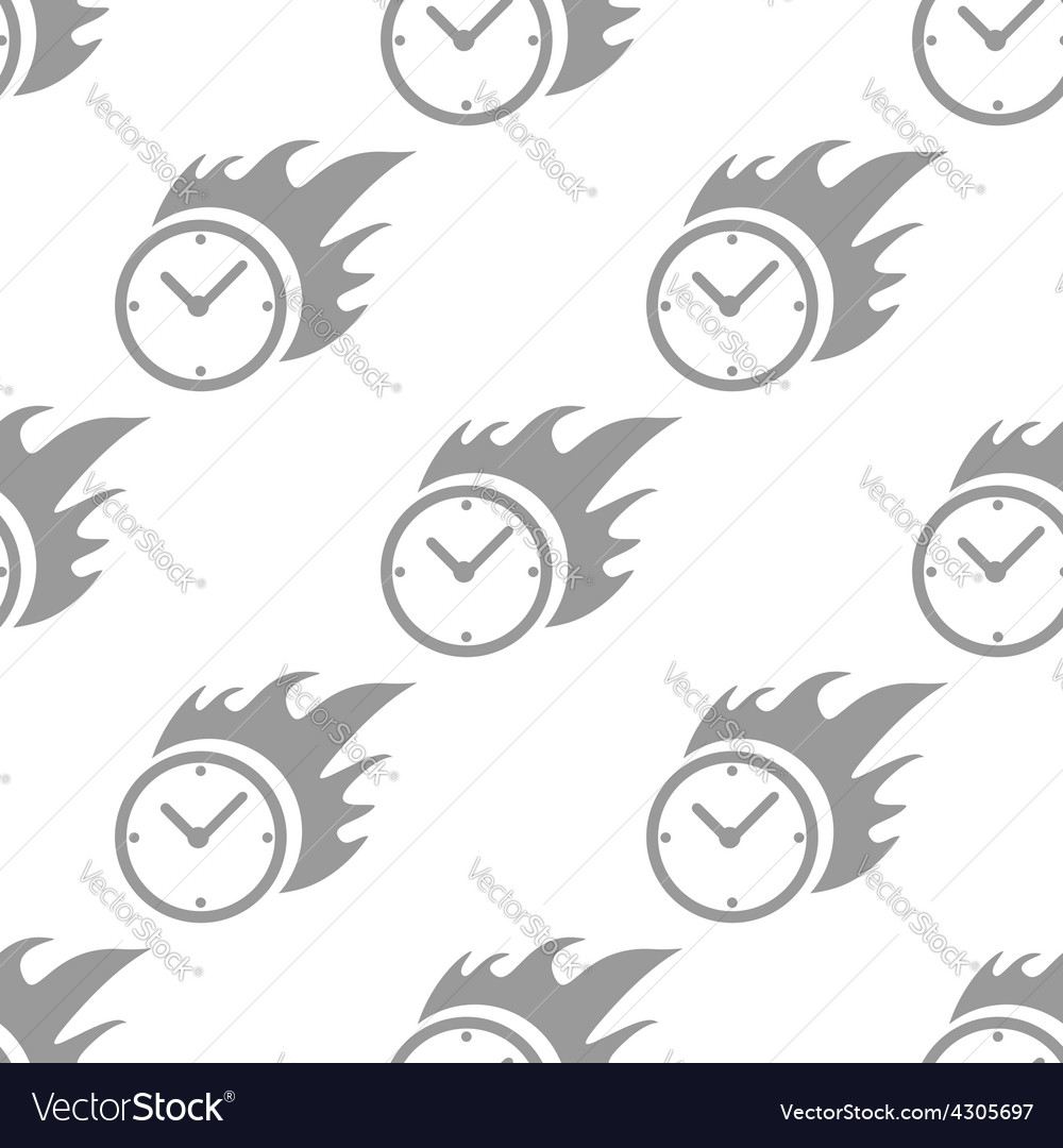 New hot clock seamless pattern Royalty Free Vector Image