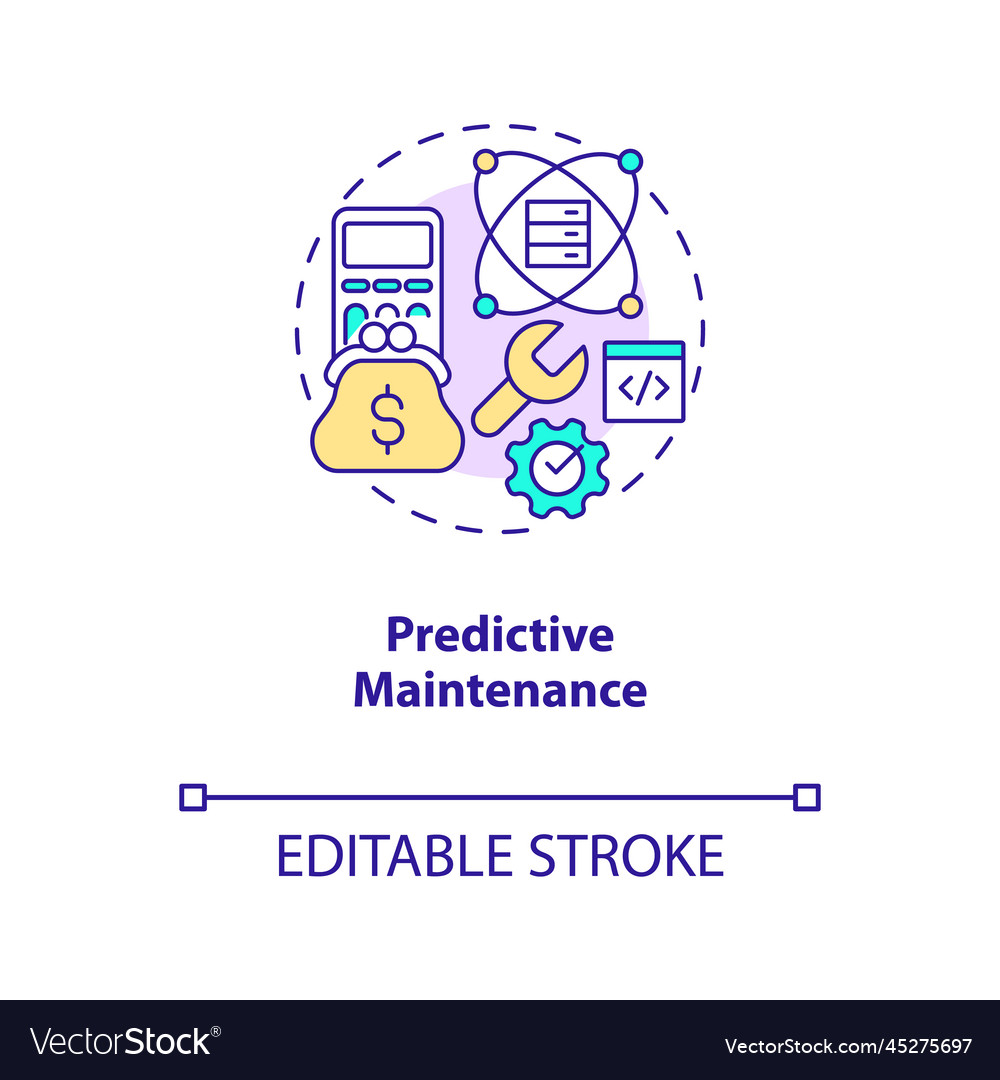 Predictive maintenance concept icon Royalty Free Vector Predictive maintenance concept icon Royalty Free Vector
