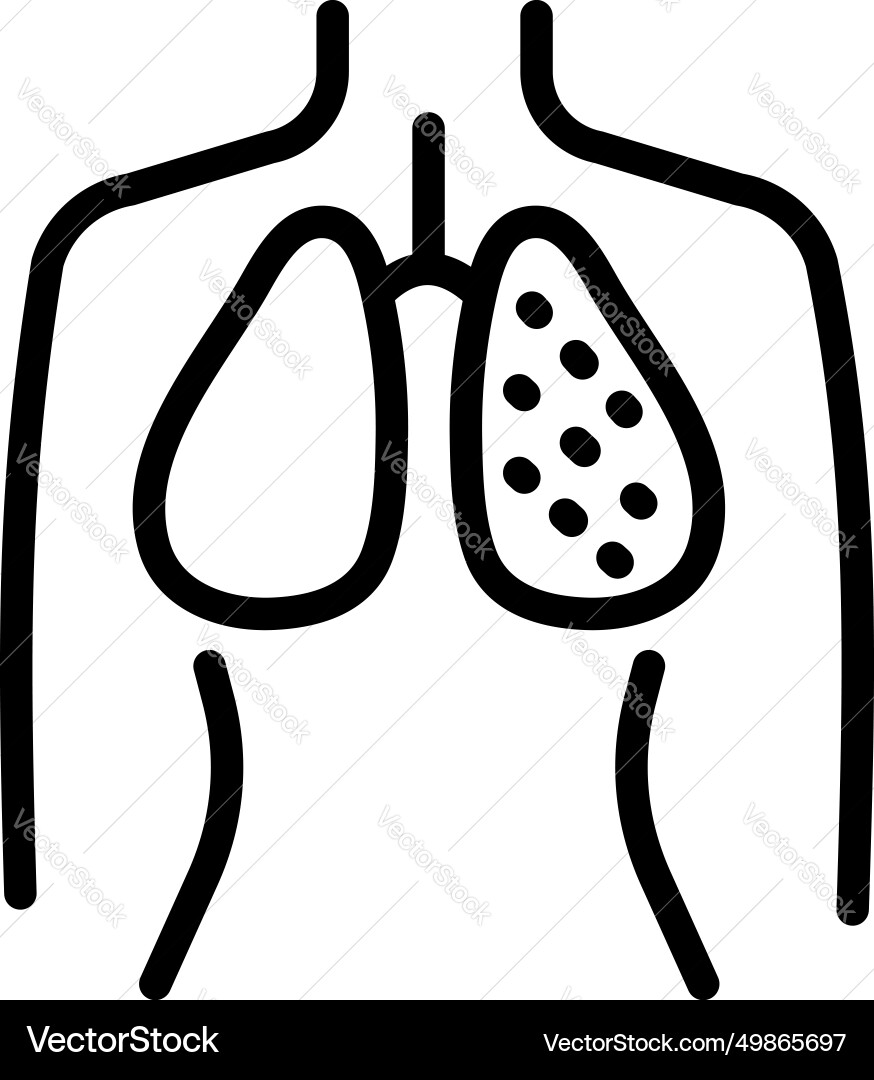 Respiratory system symbol human body with lungs Vector Image