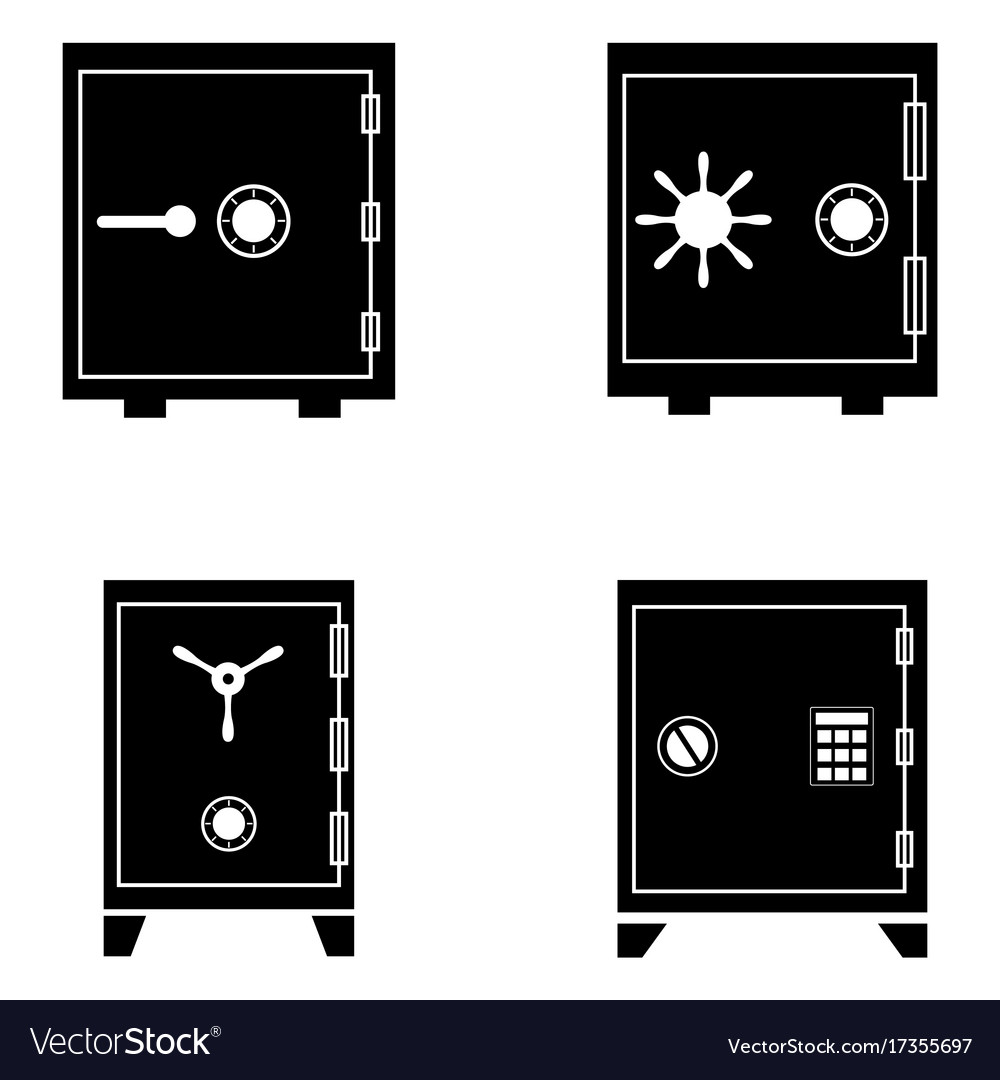 Safe icon set Royalty Free Vector Image - VectorStock