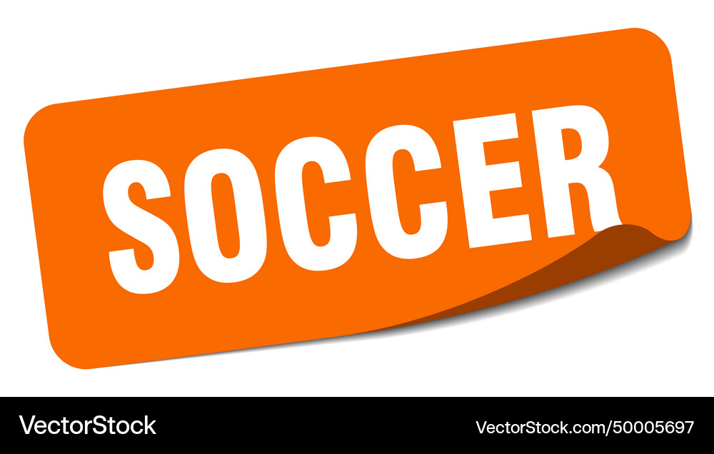 Soccer sticker soccer label Royalty Free Vector Image