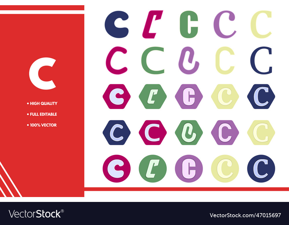Text c Royalty Free Vector Image - VectorStock