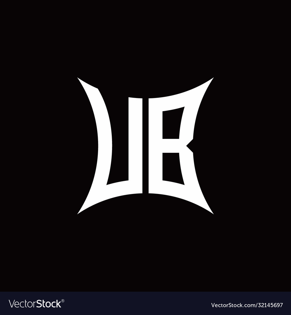 Ub monogram logo with sharped shape design Vector Image