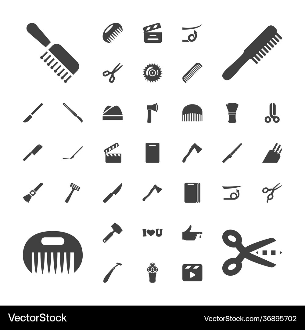 37 cut icons Royalty Free Vector Image - VectorStock
