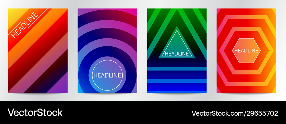 Abstract gradient color for book cover brochure Vector Image