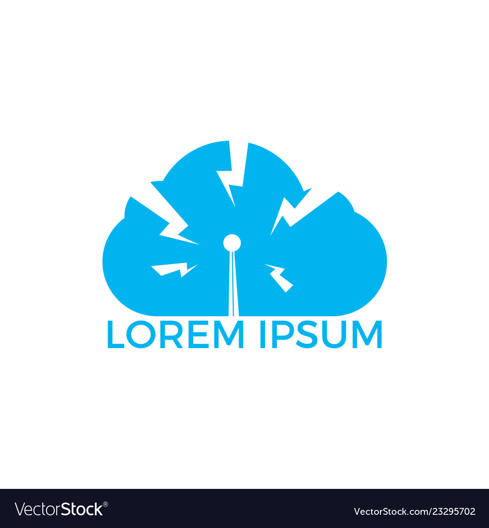 Cloud computing logo design Royalty Free Vector Image