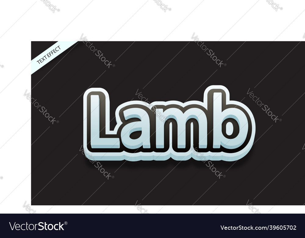 Lamb text effect design Royalty Free Vector Image Lamb text effect design Royalty Free Vector Image