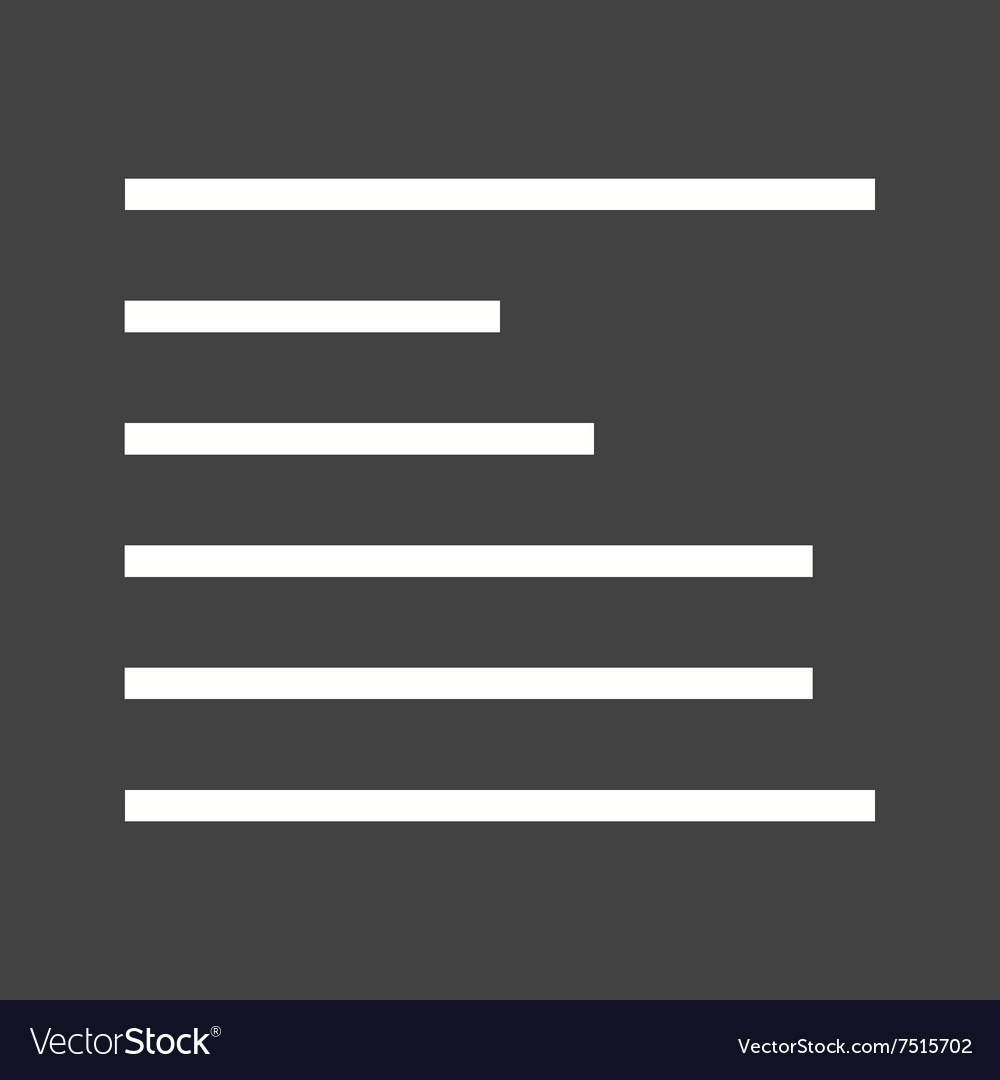 Left align Royalty Free Vector Image - VectorStock