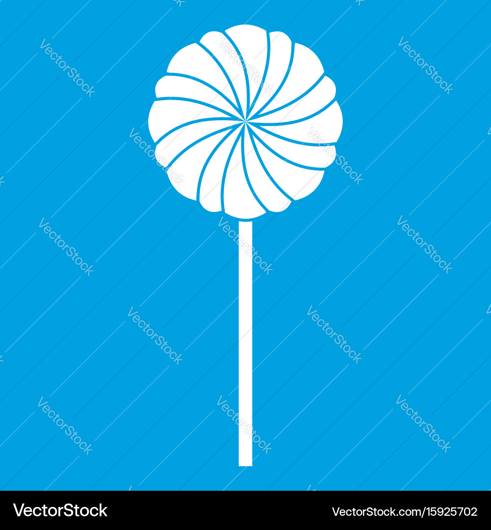 Round candy icon white Royalty Free Vector Image