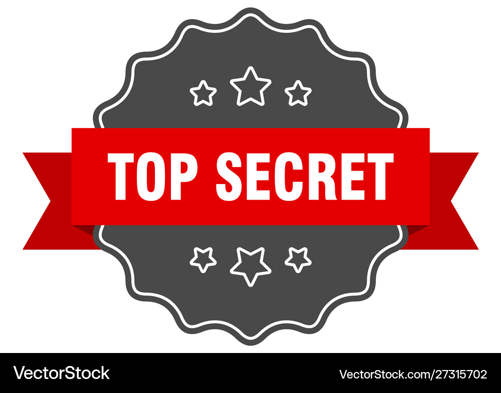 Top secret red label isolated seal Royalty Free Vector Image