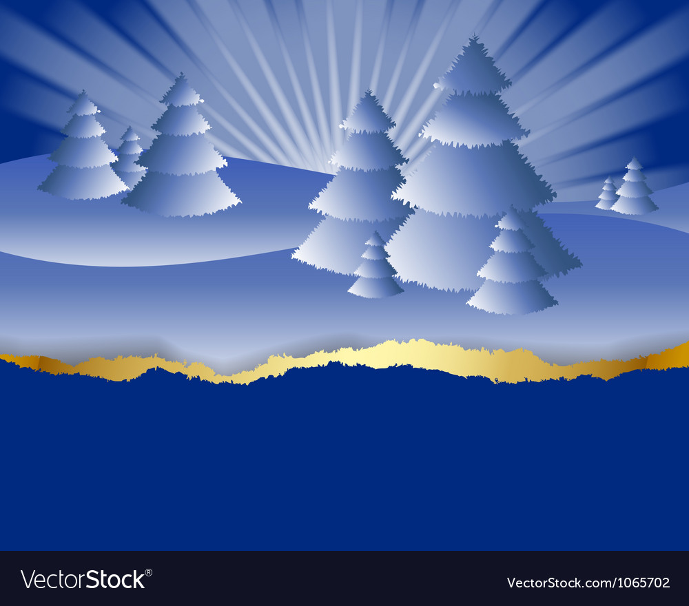 Winter landscape Royalty Free Vector Image - VectorStock