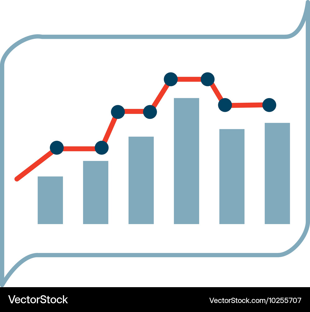 Bars statistics isolated icon Royalty Free Vector Image
