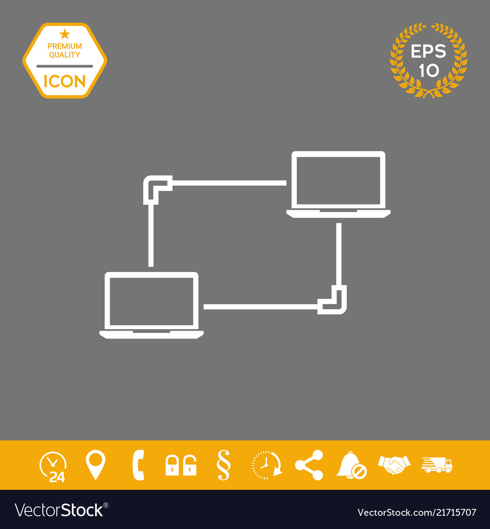Computer network data exchange transfer concept Vector Image