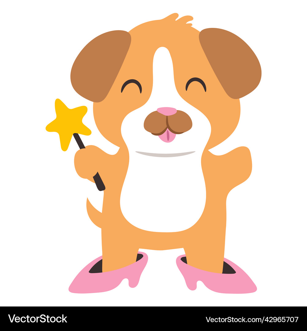 Dog fairy cute Royalty Free Vector Image - VectorStock