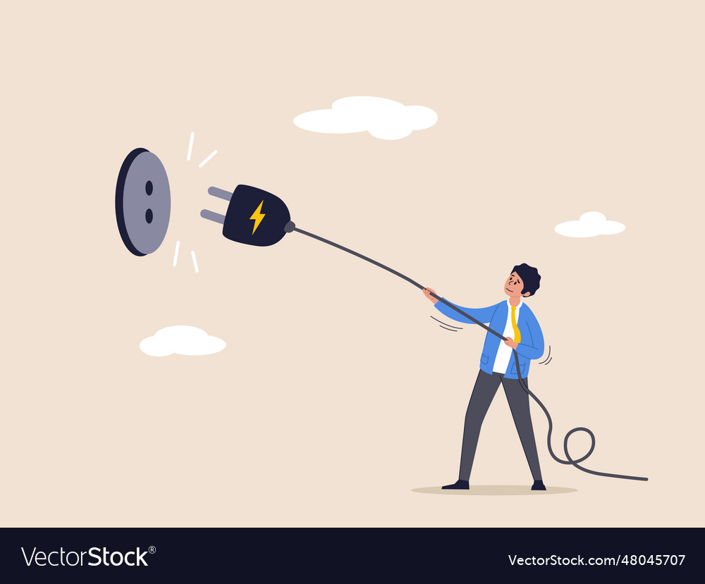 Electricity saving concept ecology awareness Vector Image Electricity saving concept ecology awareness Vector Image