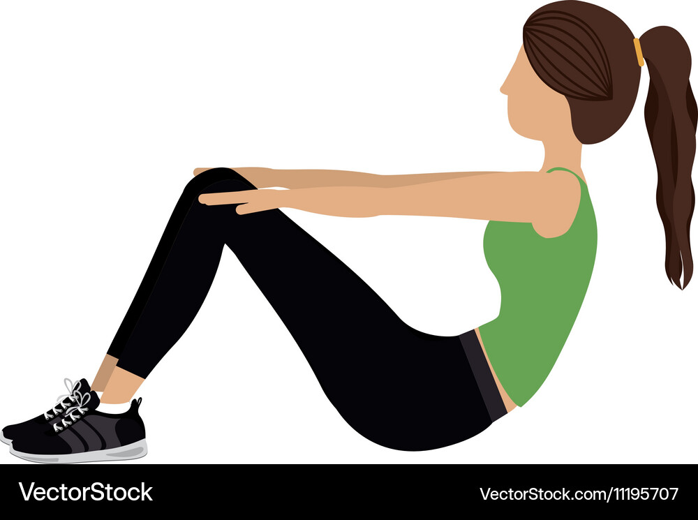 Fitness woman training Royalty Free Vector Image