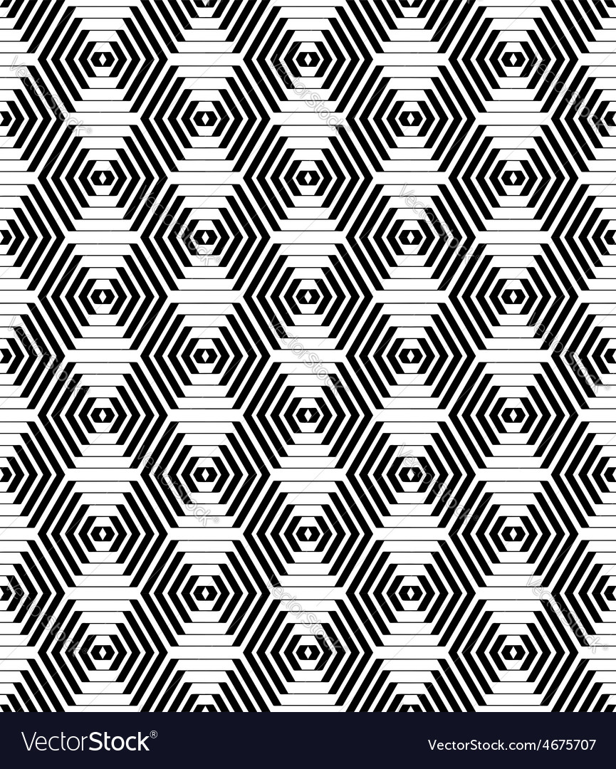 Hexagons and diamonds pattern Royalty Free Vector Image