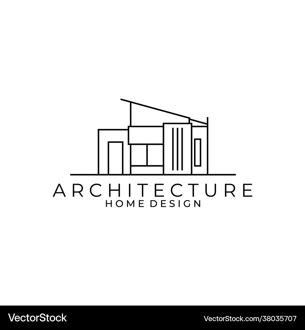 House line icon building architecture design Vector Image