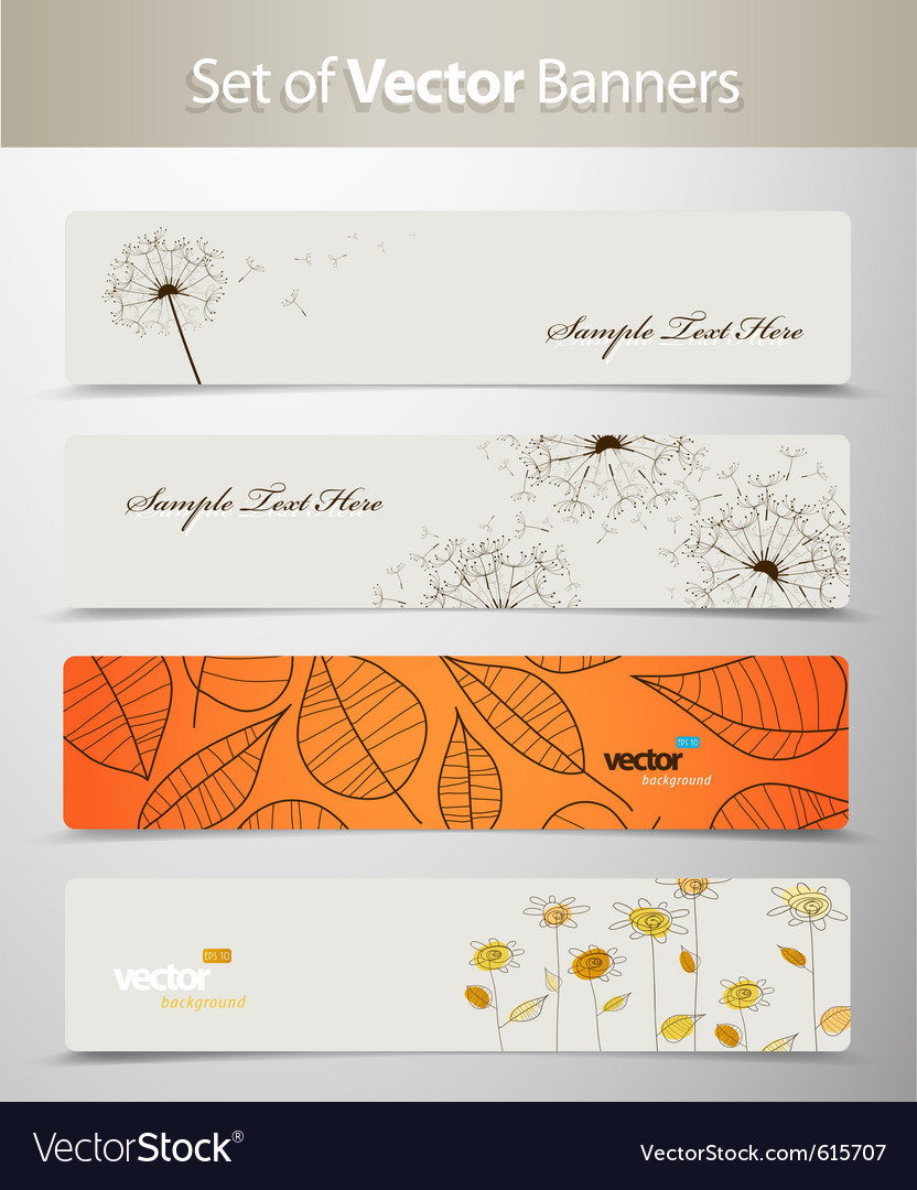 Nature web headers Royalty Free Vector Image - VectorStock