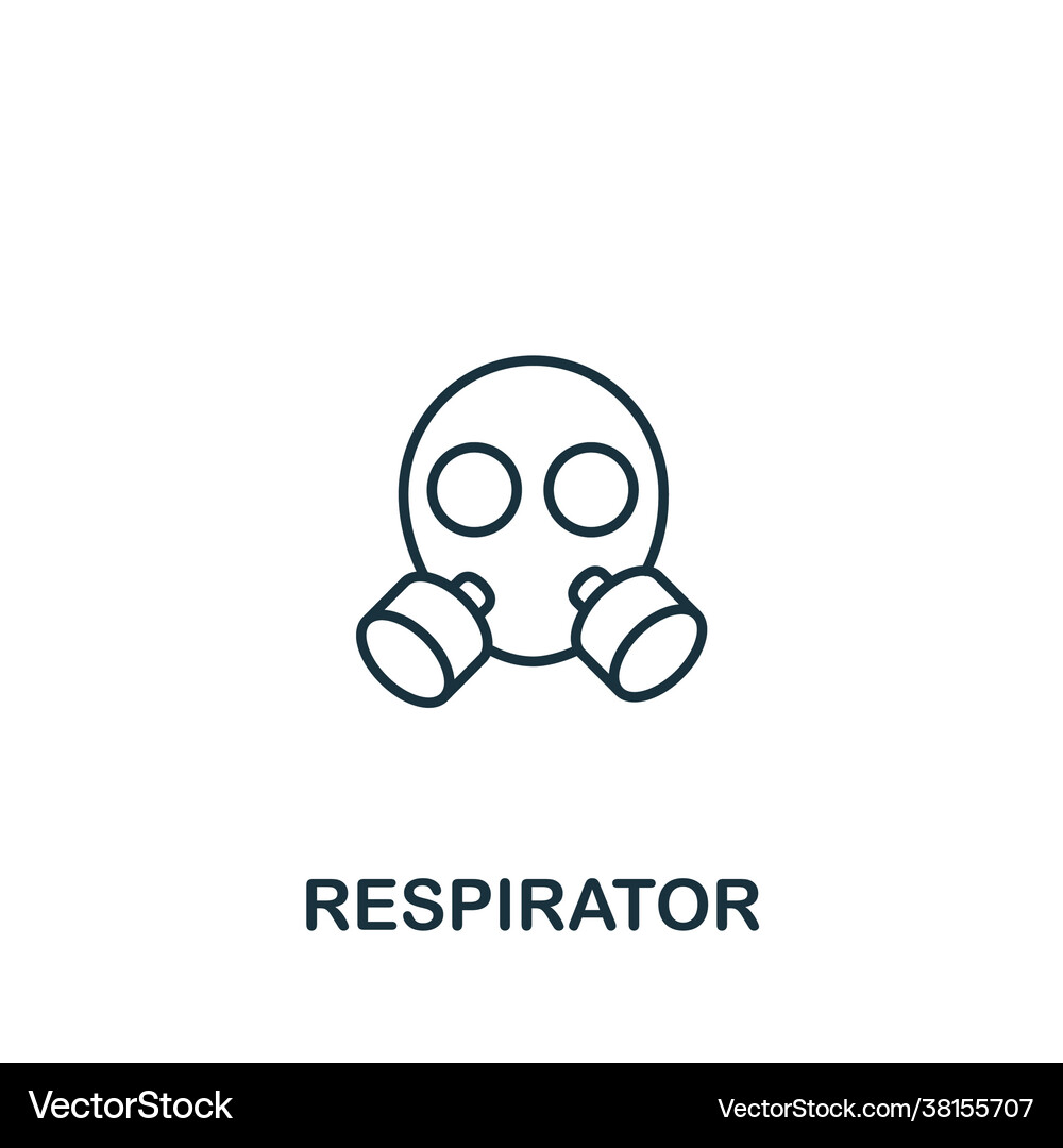 Respirator icon from work safety collection Vector Image