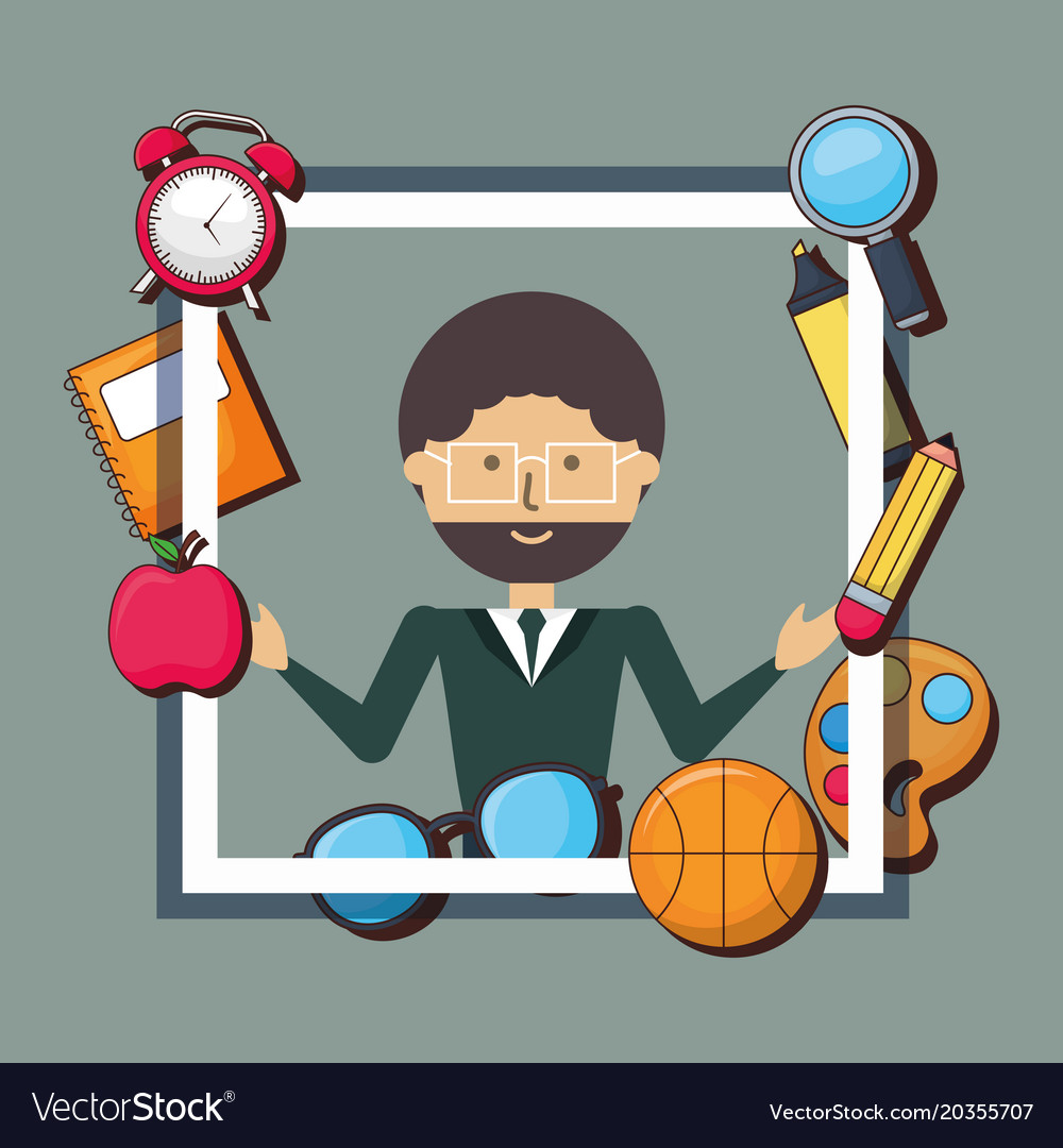 School teacher design Royalty Free Vector Image