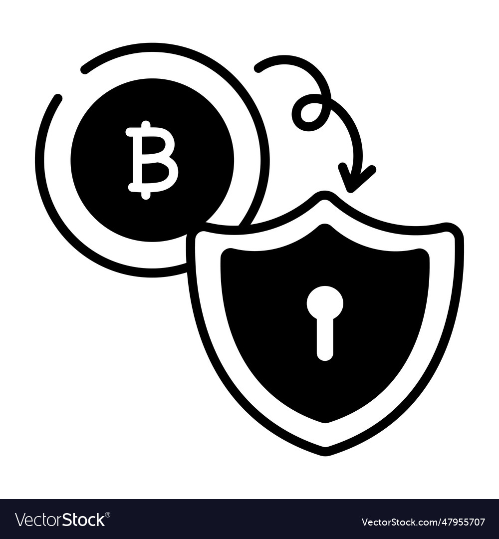 Secure bitcoin Royalty Free Vector Image - VectorStock