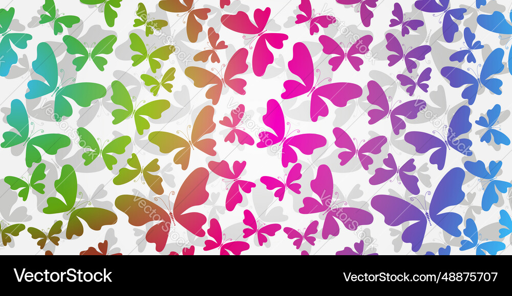 Spring frame with butterflies Royalty Free Vector Image