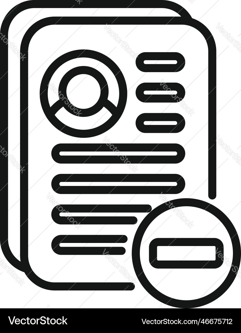 Ban account icon outline digital user Royalty Free Vector