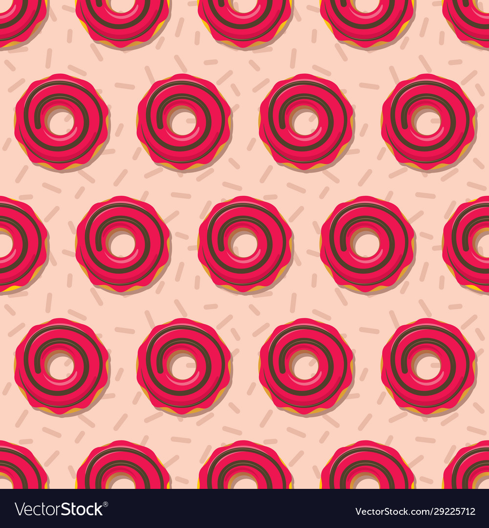 Donuts seamless pattern background Royalty Free Vector Image