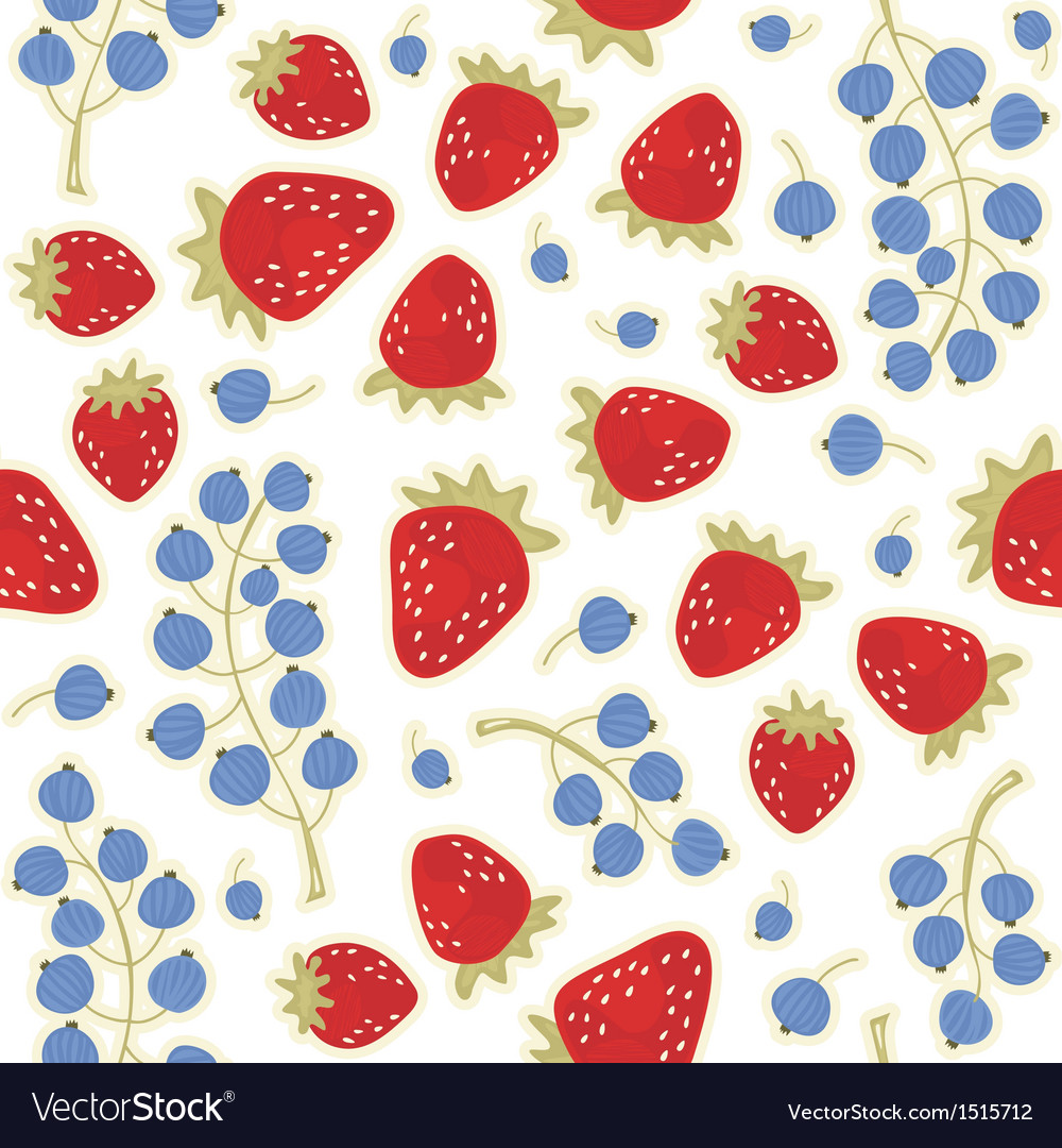 Fruit berry pattern Royalty Free Vector Image - VectorStock